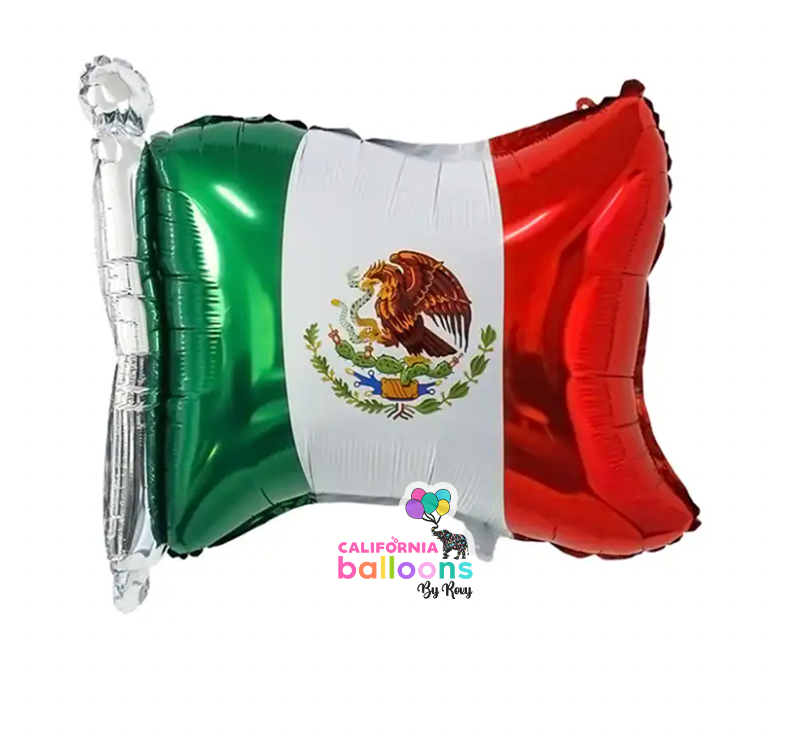 Mexican Flag Mylar Balloon- 1 PC - 30 inch| California Balloons By Roxy